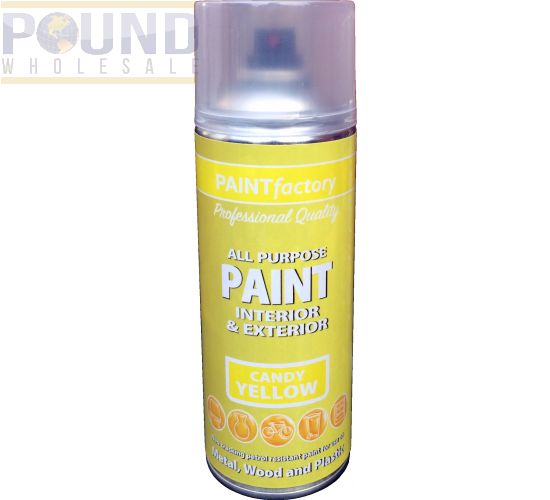 Wholesale All Purpose Candy Yellow Spray Paint 400ml Non Cracking ...