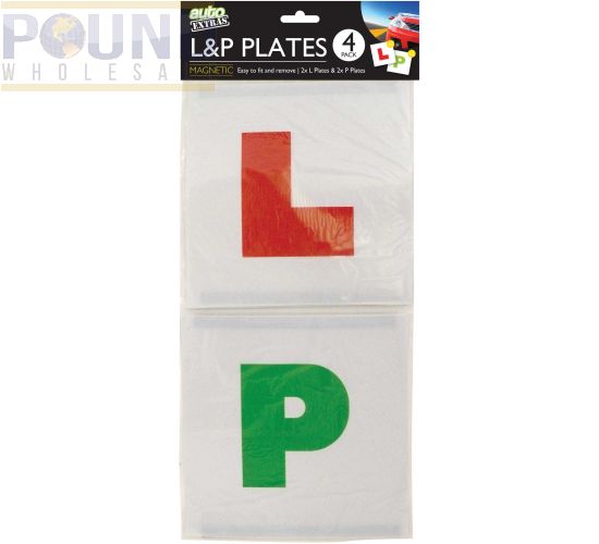 Wholesale Magnetic L And P Plates 4pk | Pound Wholesale