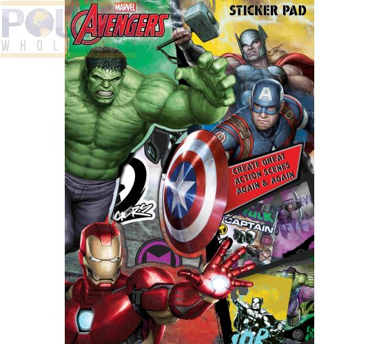 Wholesale Avengers Assemble Sticker Pad Contains Over 30 Stickers & 7 ...