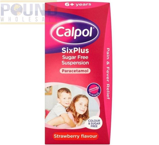 Wholesale Calpol Sixplus Paracetamol Sugar-free Strawberry 6 Years+ ...
