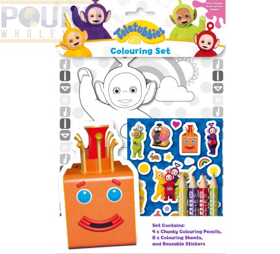Wholesale Teletubbies Colouring Set Contains 4 Chunky Colouring Pencils ...