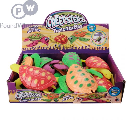 Wholesale Creepsterz Super Stretchy Toxic Turtles Toys Cdu Assorted ...