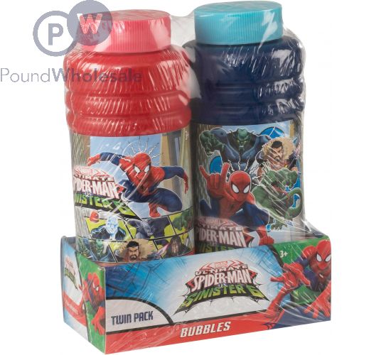 Wholesale Spider Man Bubbles 250ml Twin Pack | Pound Wholesale