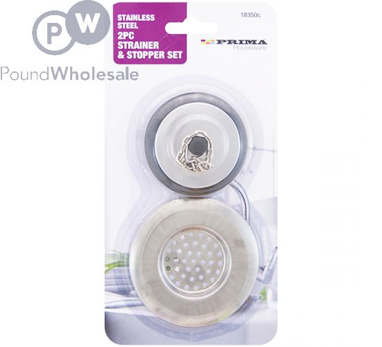 Wholesale Prima Stainless Steel Sink Strainer & Rubber Stopper Set 2pc ...