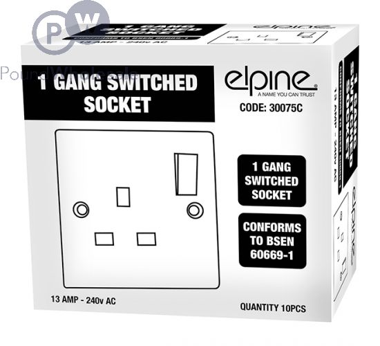 Wholesale Elpine 13amp 240v Ac 1-gang Switched Uk Mains Socket | Pound ...