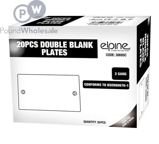 Wholesale Elpine 2-gang White Double Blanking Plates | Pound Wholesale