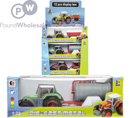 Wholesale Die-cast 1:72 Metal Tractor & Trailer Play Set Cdu Assorted ...