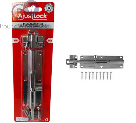 Wholesale Ajustlock 6" Stainless Steel Adjustable Barrel Bolt | Pound ...