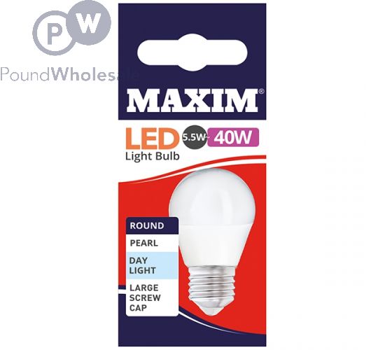 Wholesale Maxim Round Large Screw Cap 5.5w-40w Led Light Bulb Day Light ...