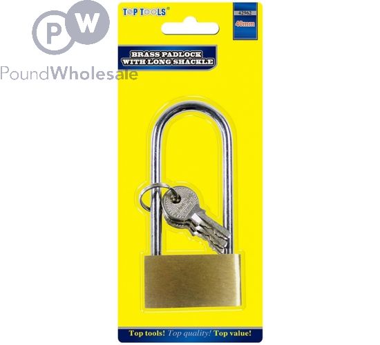 Wholesale Brass Padlock With Long Shackle 40mm | Pound Wholesale