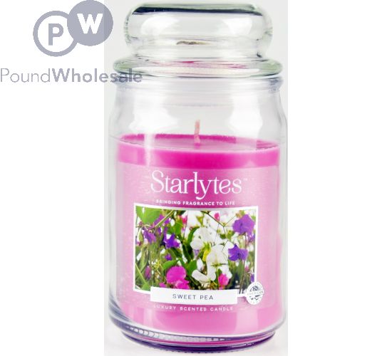 Wholesale Starlytes Apothecary Jar Candle Sweet Pea 16oz | Pound Wholesale