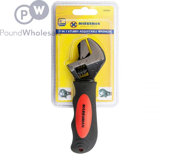 Wholesale Marksman 2-in-1 Stubby Adjustable & Pipe Wrench | Pound Wholesale