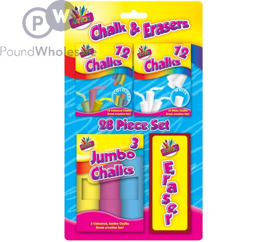 Wholesale 28 Piece Fun Chalk Set | Pound Wholesale