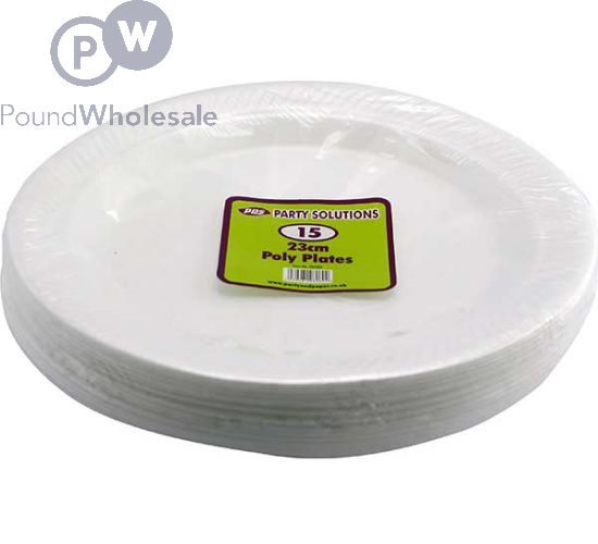 Wholesale Poly Plates 23cm 15 Pack | Pound Wholesale