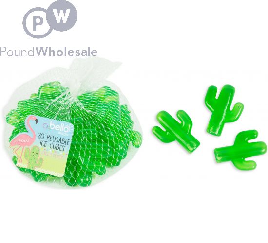 Wholesale Bello Cactus Reusable Ice Cubes Pack Of 20 | Pound Wholesale