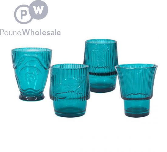 Wholesale Bello Fish Stacking Glass Tumblers Set 4pc Assorted Colours ...