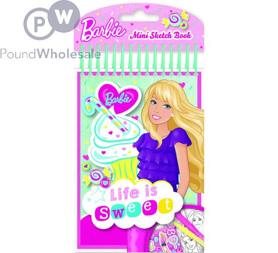 Wholesale Barbie Mini Sketch Book | Pound Wholesale
