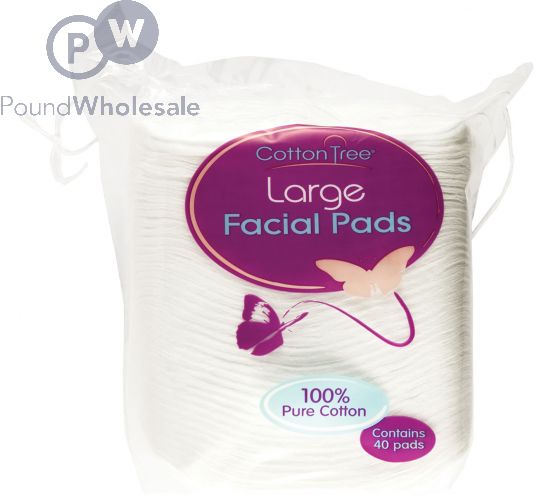 Wholesale Cotton Tree 100% Cotton Large Facial Pads 40 Pads | Pound ...