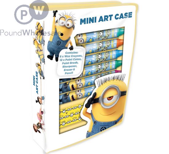 Wholesale Despicable Me Mini Art Case Contains 8 X Wax Crayons,12 X ...