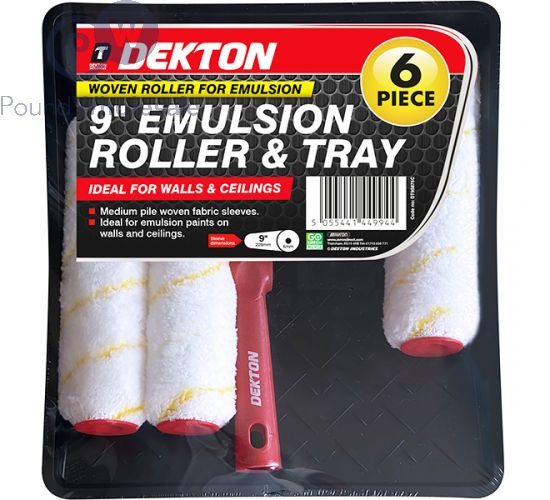Wholesale Dekton Emulsion Paint Roller Set 9" 6pc | Pound Wholesale
