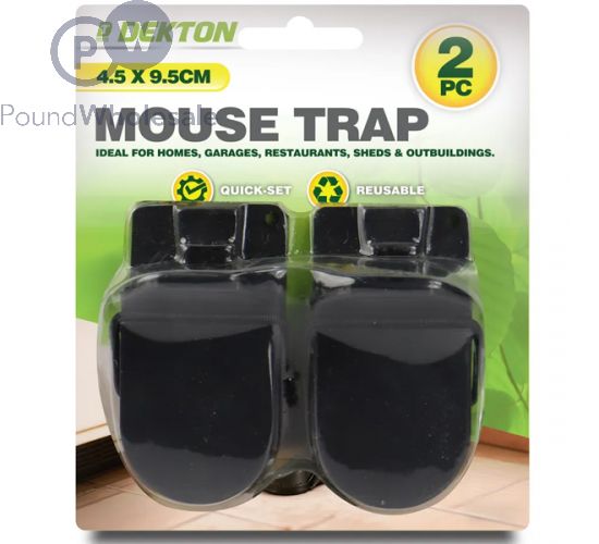 Wholesale Dekton Reusable Mouse Trap 4.5cm X 9.5cm 2 Pack | Pound Wholesale