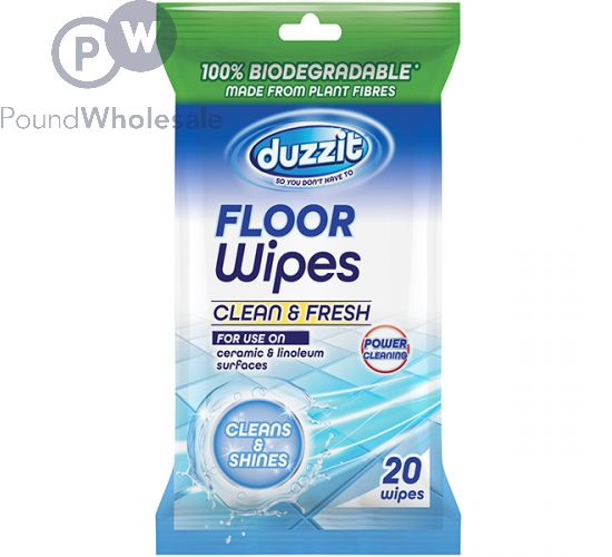 Wholesale Duzzit Clean & Fresh Biodegradable Floor Wipes 20 Pack ...
