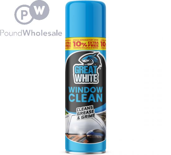 Wholesale Great White Window Cleaner 440ml | Pound Wholesale