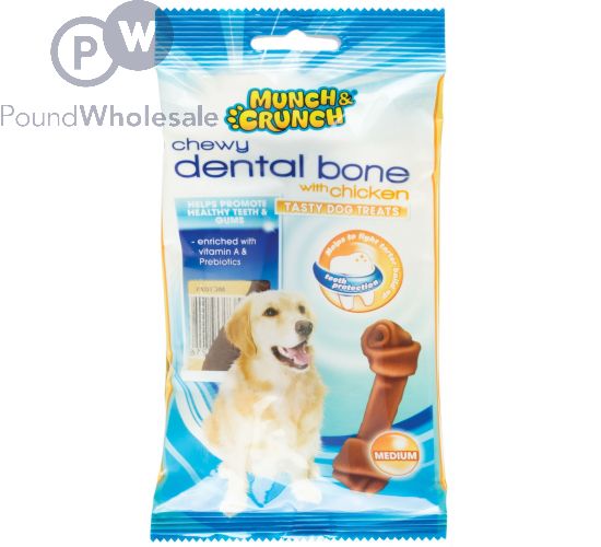 Wholesale Munch Crunch Chewy Dental Bone With Chicken | Pound Wholesale
