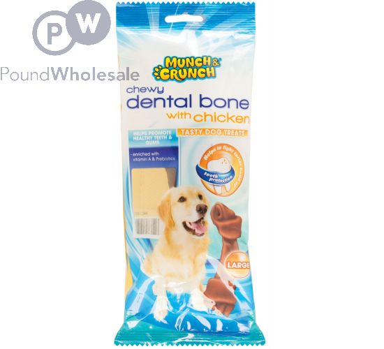 Wholesale Munch Crunch Large Chewy Dental Bone With Chicken | Pound ...
