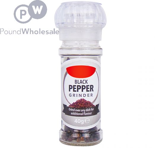 Wholesale Black Pepper Grinder 40g | Pound Wholesale