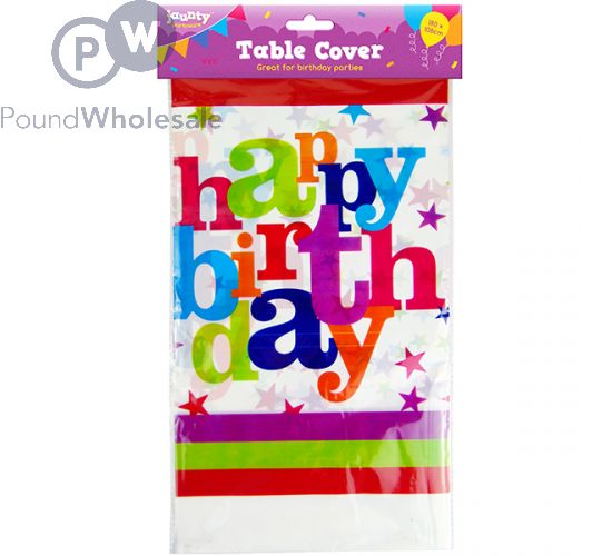 Wholesale Jaunty Partyware Happy Birthday Table Cover | Pound Wholesale
