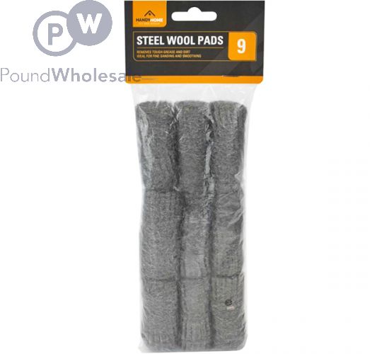 Wholesale Handy Home Steel Wool Pads 9 Pack | Pound Wholesale