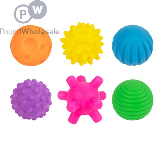 First Steps Assorted Baby Sensory Balls 6 Pack