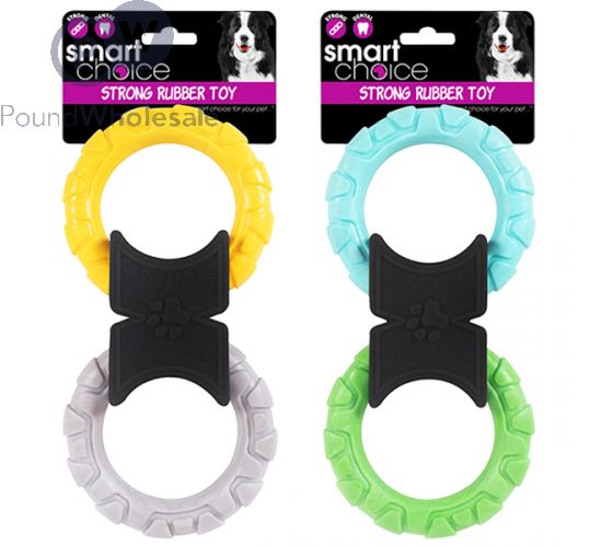 Wholesale Smart Choice Rubber Pull Dog Toy 19cm Assorted Colours ...