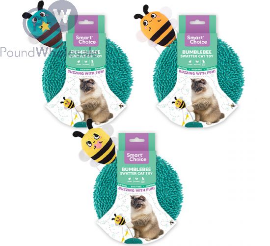 Wholesale Smart Choice Catnip Bumblebee Feather Swatter Cat Toy 20cm ...