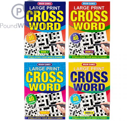 Wholesale The Box 80gsm Large Print Crossword Book Assorted | Pound ...