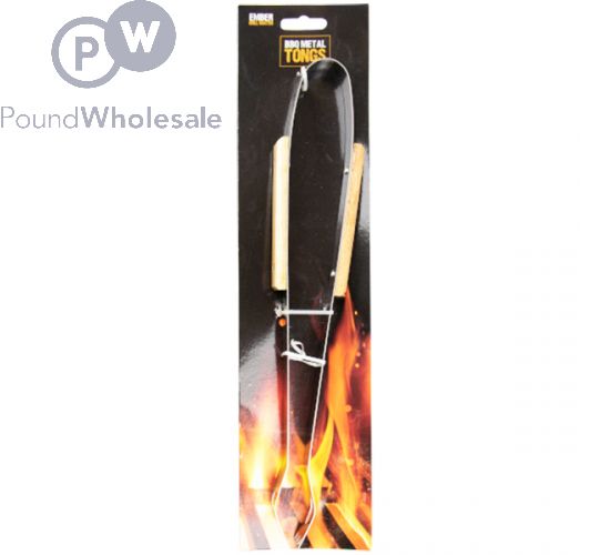 Wholesale Ember Bbq Metal Tongs 34cm | Pound Wholesale