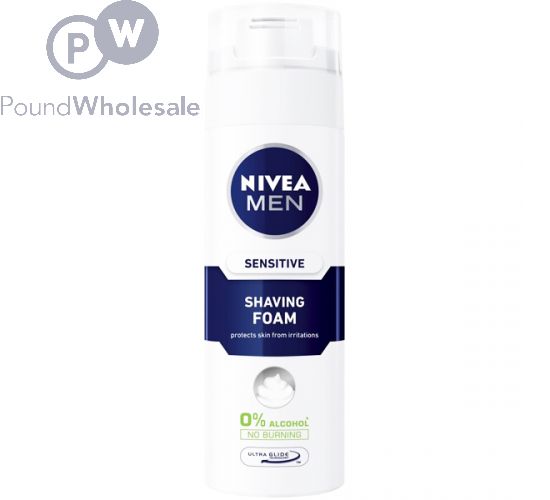 Wholesale Nivea Sensitive Men's Shaving Foam 200ml | Pound Wholesale