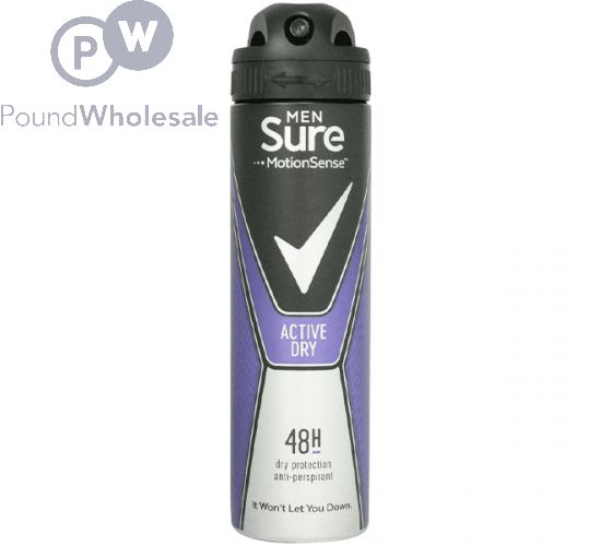 Wholesale Sure Men's Active Dry 48h Anti-perspirant Deodorant 150ml ...