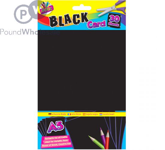 Wholesale Artbox A5 Black Craft Card 30 Sheets | Pound Wholesale