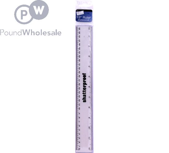 Wholesale Just Stationery Metallic Shatterproof Ruler 12" | Pound Wholesale