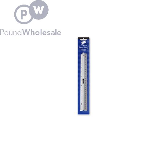 Wholesale Just Stationery Easy Grip Ruler 30cm | Pound Wholesale