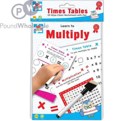 Wholesale Kids Create 20 Educational Times Table A5 Spelling Wipe Clean ...