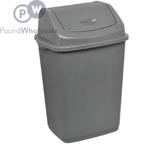 Wholesale Plastic Swing Bin Silver 50l | Pound Wholesale