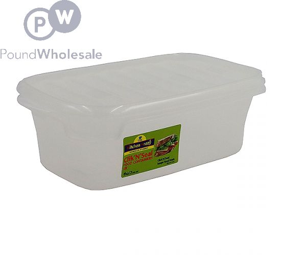 Wholesale Click 'n' Seal 2ltr Food Containers 2 Assorted | Pound Wholesale