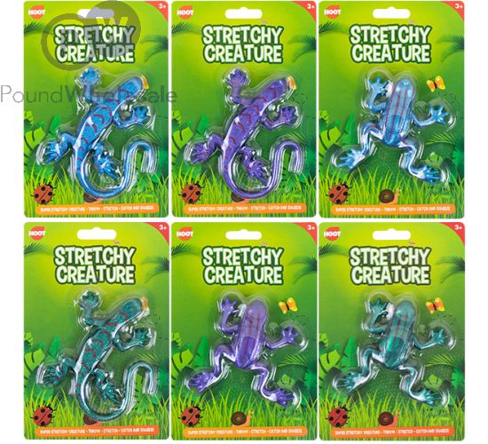 Wholesale Hoot Stretchy Creature Lizard & Frog Toy Assorted | Pound ...