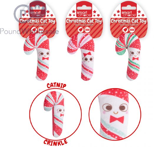 Wholesale Smart Choice Christmas Catnip Candy Cane Cat Toy 10cm ...
