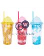 Wholesale Bello Glitter Cup With Straw 450ml Assorted Colours | Pound ...