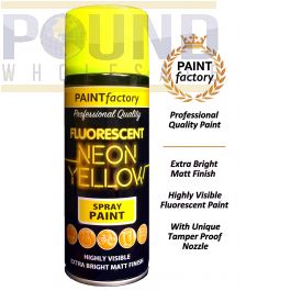 Wholesale All Purpose Neon Yellow Spray Paint 400ml | Pound Wholesale