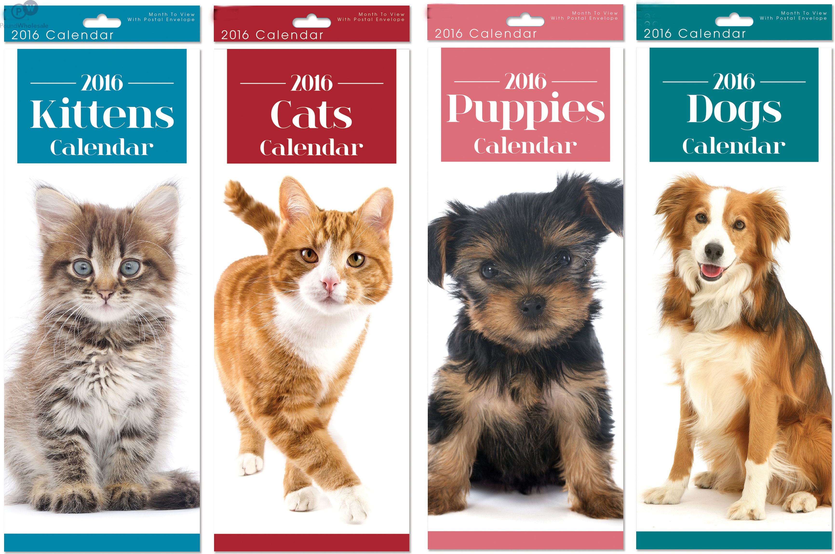 Wholesale Super-slim Calendar: Cute Animals Puppies, Kittens, Dogs ...